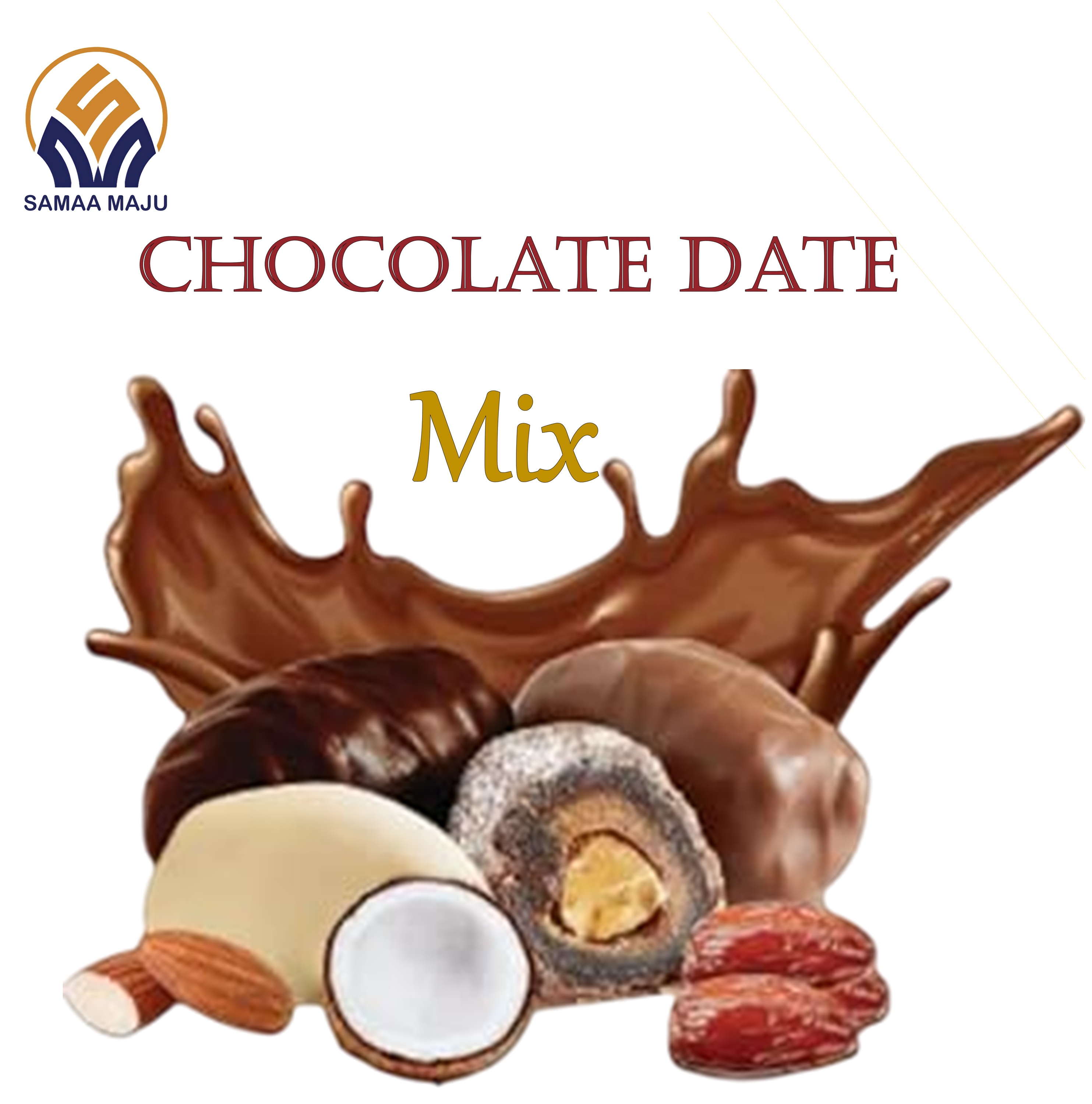 Almond Chocolate Dates Kurma Almond White Chocolate Dates , Dark ...