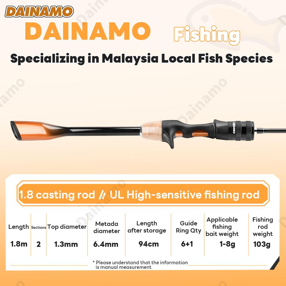 【DC FISHING SET】Dainamo Fishing Set Combo 1.8m Baitcasting Rod ...