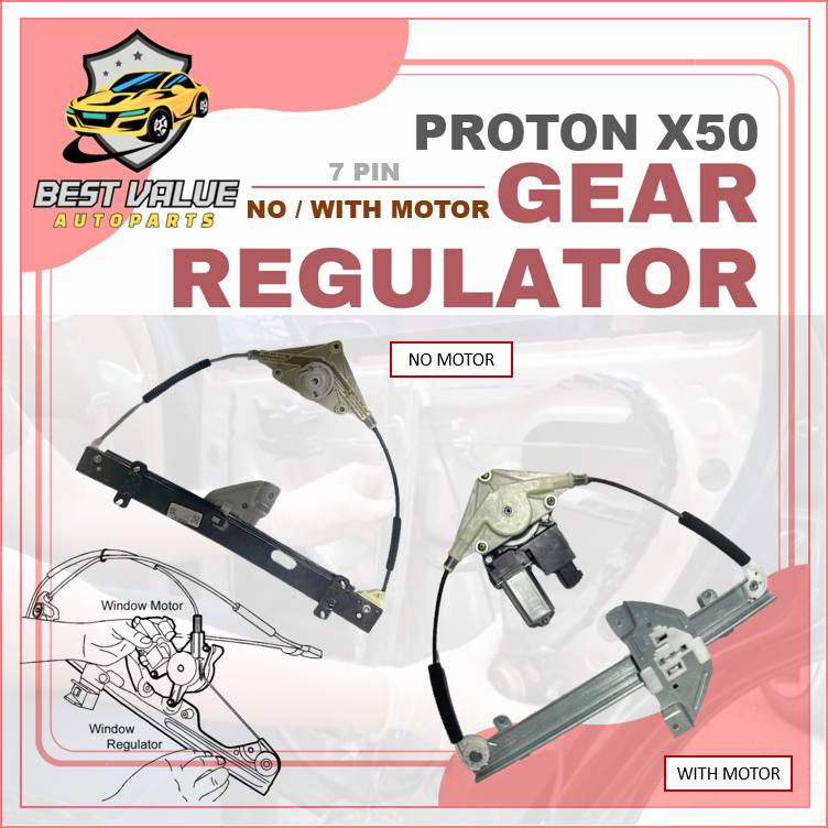 GEELY PROTON X50 POWER WINDOW GEAR / DOOR REGULATOR DOOR GEAR WITH ...