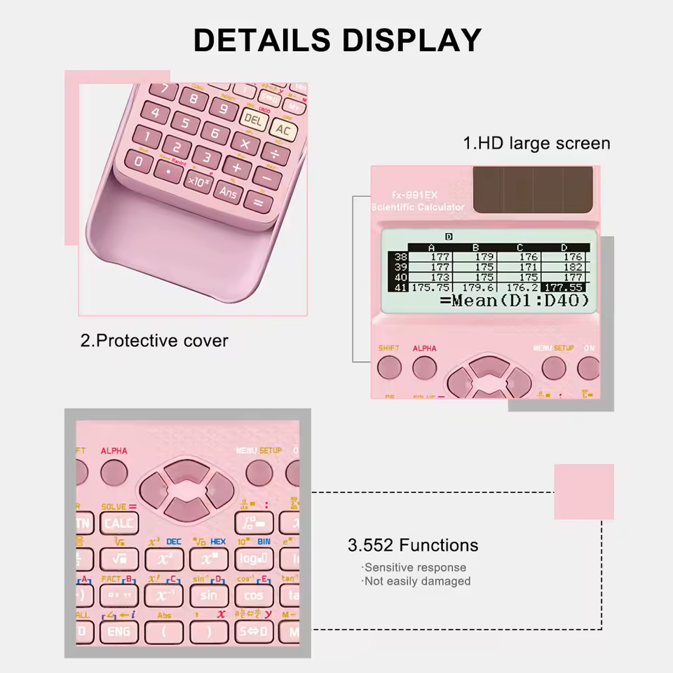 FX-991ES Plus Pink Casio Scientific Calculator latest generations ...