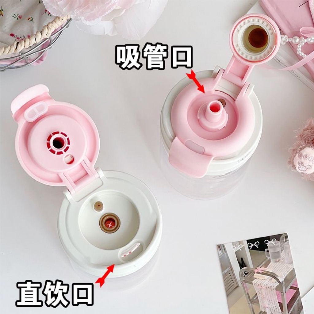 Chiikawa Water Bottle with Double Lid Cute Usagi, Hachiware & Momonga ...