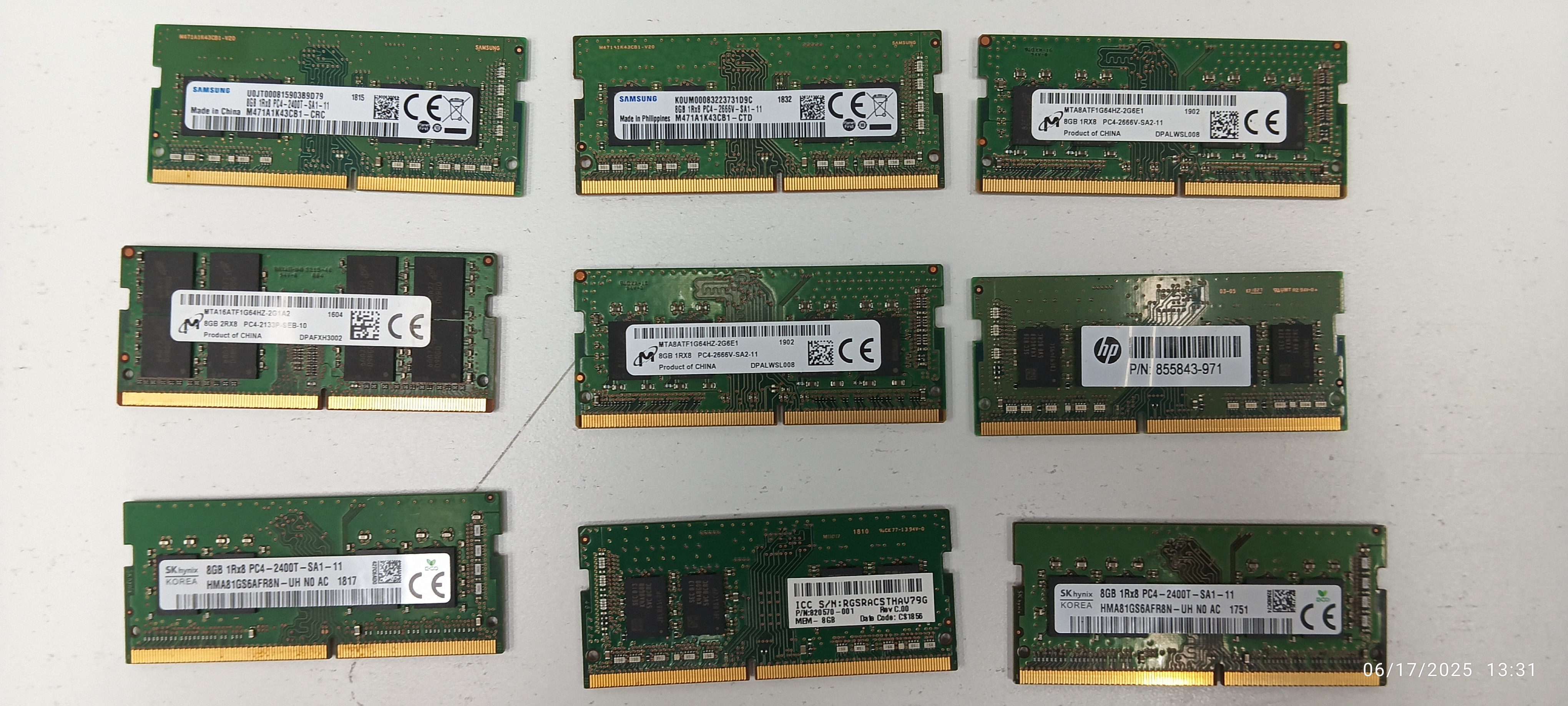 Used 8GB DDR4 SODIMM Laptop RAM – Mixed Brand (Single Stick) | Shopee ...