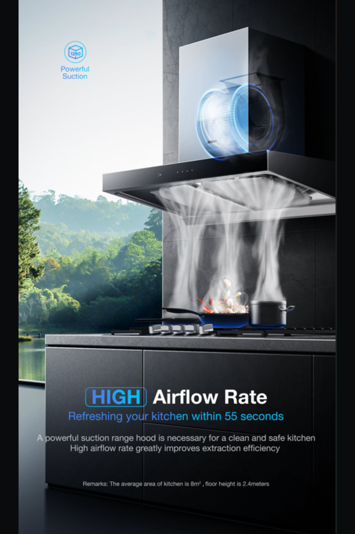 ROBAM A852 Kitchen Hood 90CM | Built-In Cooker Hood | Auto Clean ...