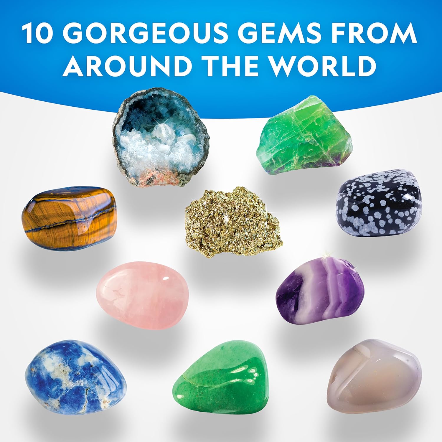National Geographic Gemstone Dig Kit – Dig Up 10 Real Gemstones and ...