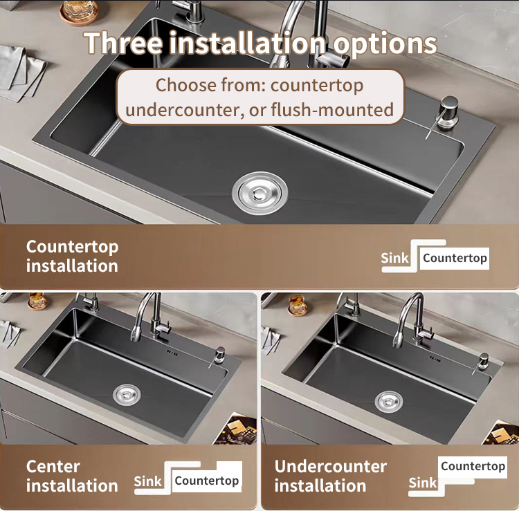 kitchen sink Set 4 Keping Keluli Tahan Karat 304 Besen Dapur Dengan ...