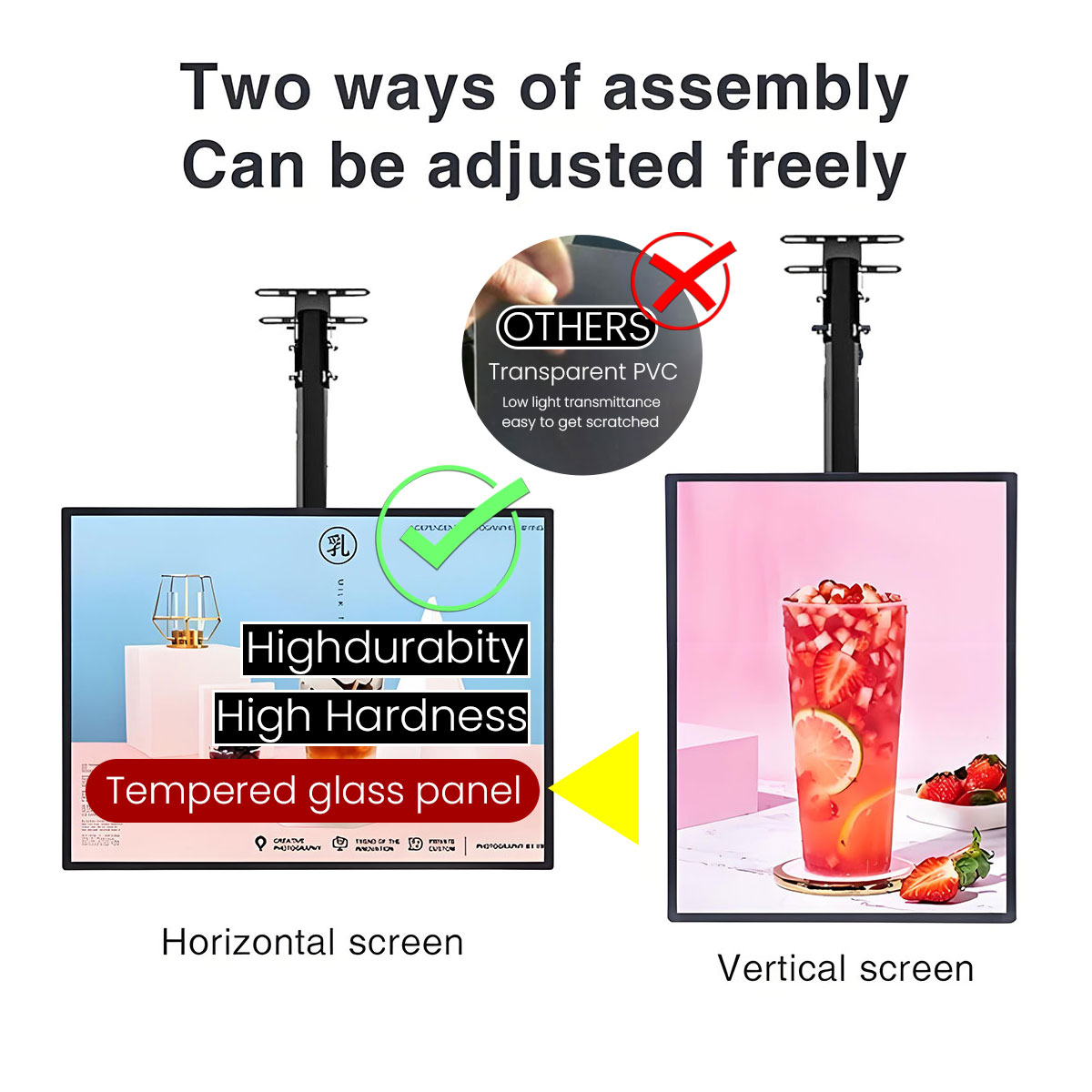 💯 LED Menu Board Display/LED Menu Board Adjustable Pole/LED Lightbox ...