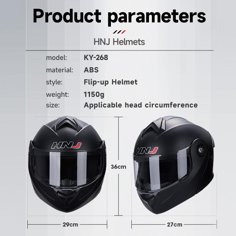 HNJ Flip Up Helmet Original 100% Motor Full Face Double Visor ...