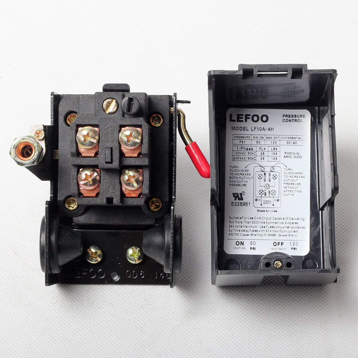 90-120PSI Air Compressor Pressure Switch/Manifold Regulator Gauges ...