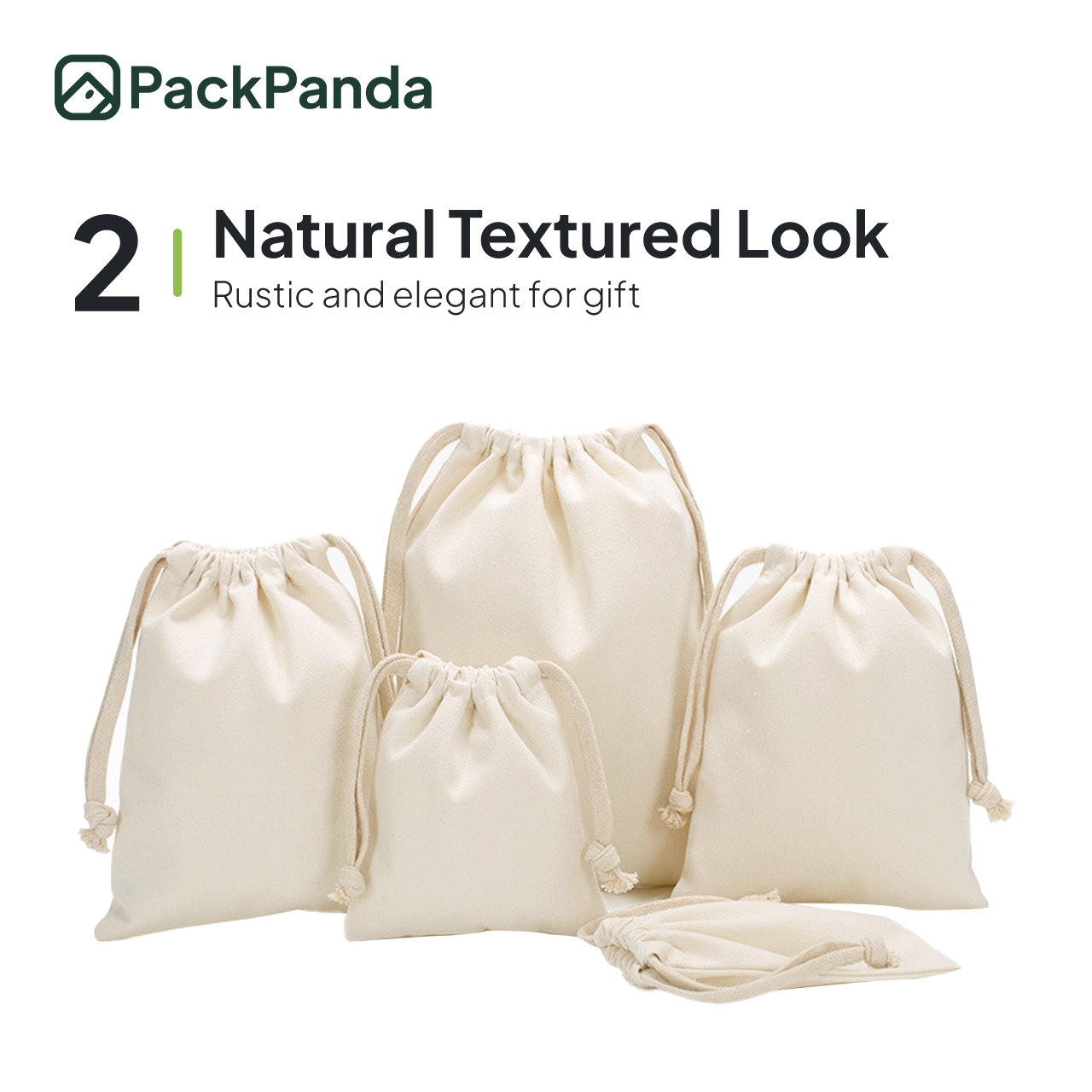 Beg Serut Linen Drawstring Pouch Natural Burlap Cenderahati Beg Guni ...
