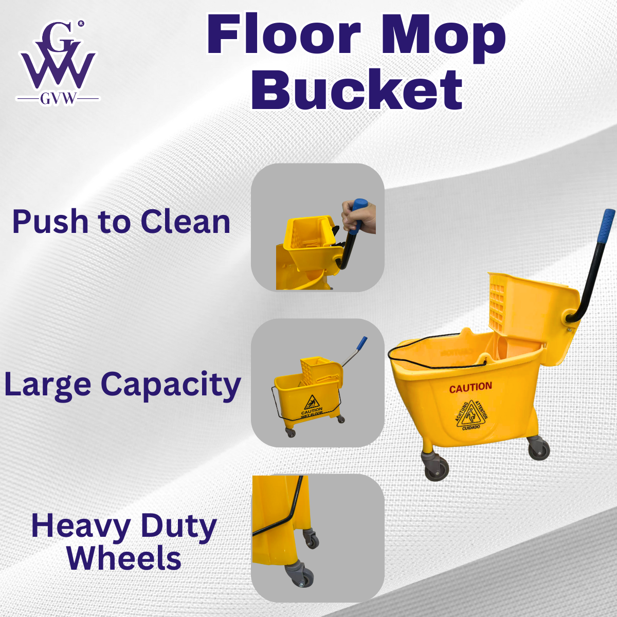 GVW Mop Lantai Spin Heavy Duty Mop Lantai Viral Floor Mop Spin Bucket ...