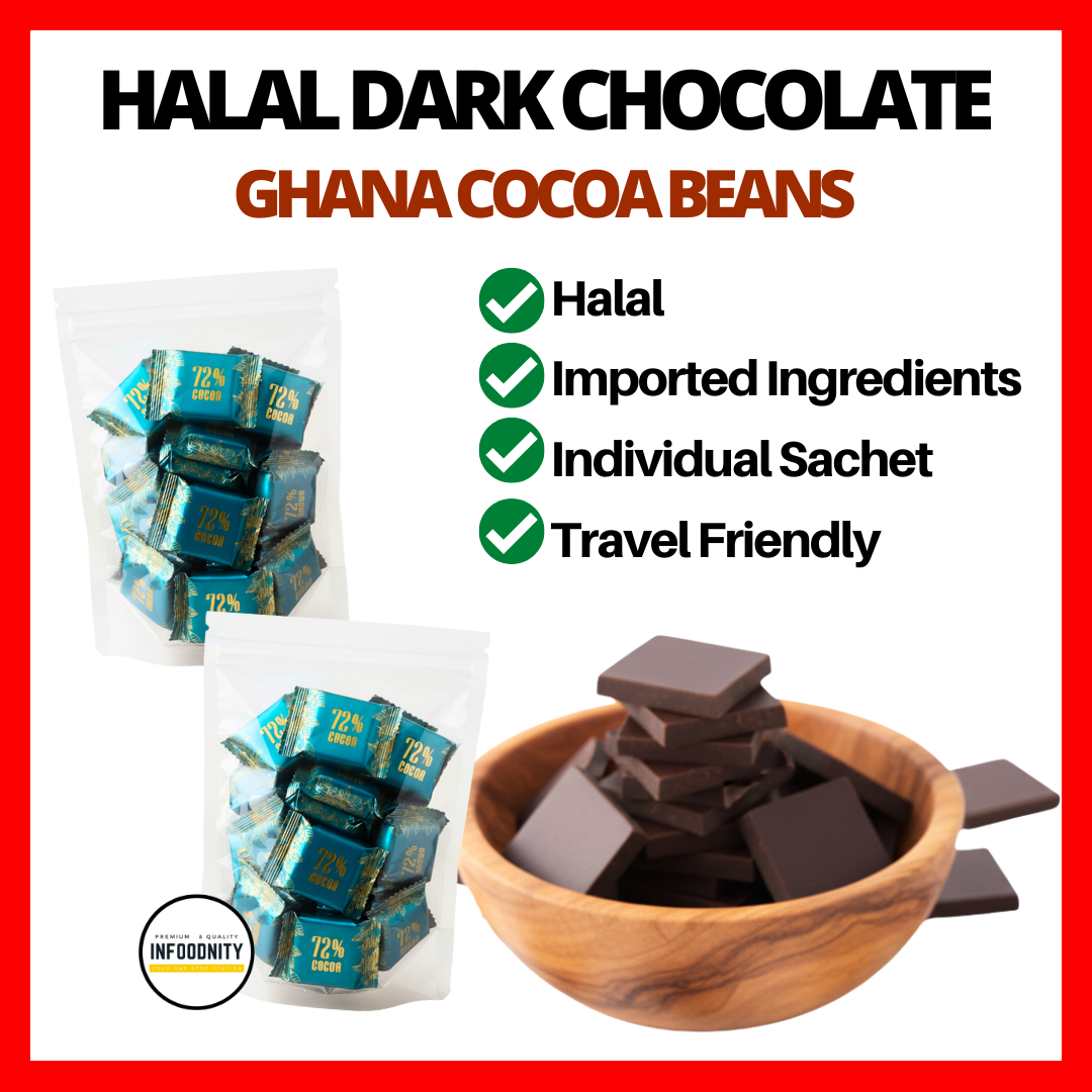 HALAL Dark Chocolate Bar Dark Chocolate Halal Almond Chocolate Energy ...