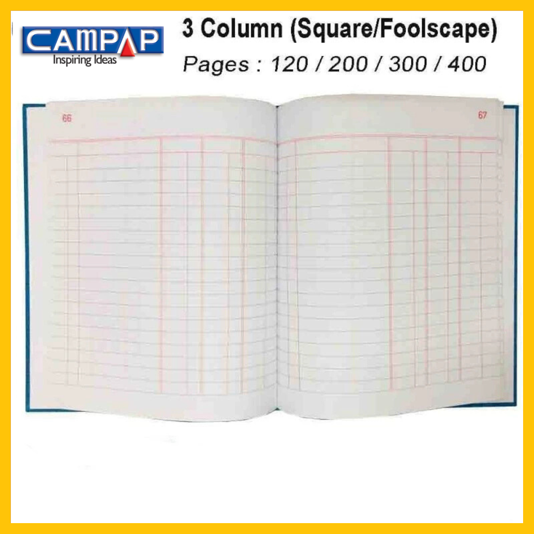 (Clearance stock) Campap Premiun 3 Columns F5 foolscap Account Book ...