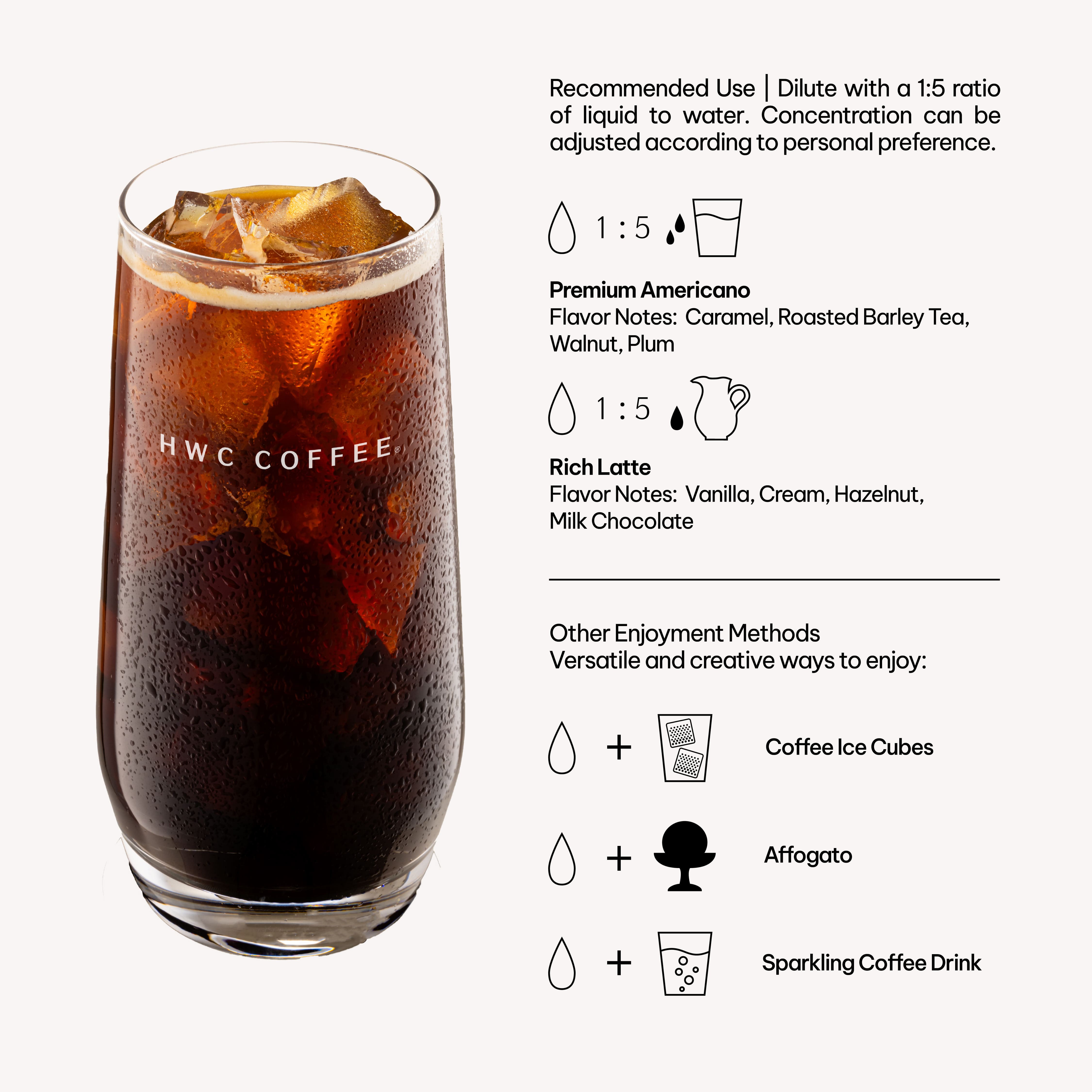 HWC PREMIUM Espresso Concentrate | No Brew | Fast & Strong | 15 Sachets ...