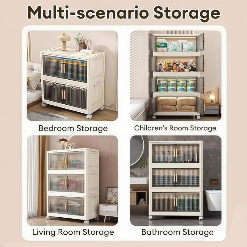 40CM-80CM Multipurpose Double Sided Opening Storage Cabinet Foldable ...