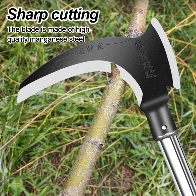 40/60CM Sickle Garden Reaping Hook Steel Double-headed with Steel ...