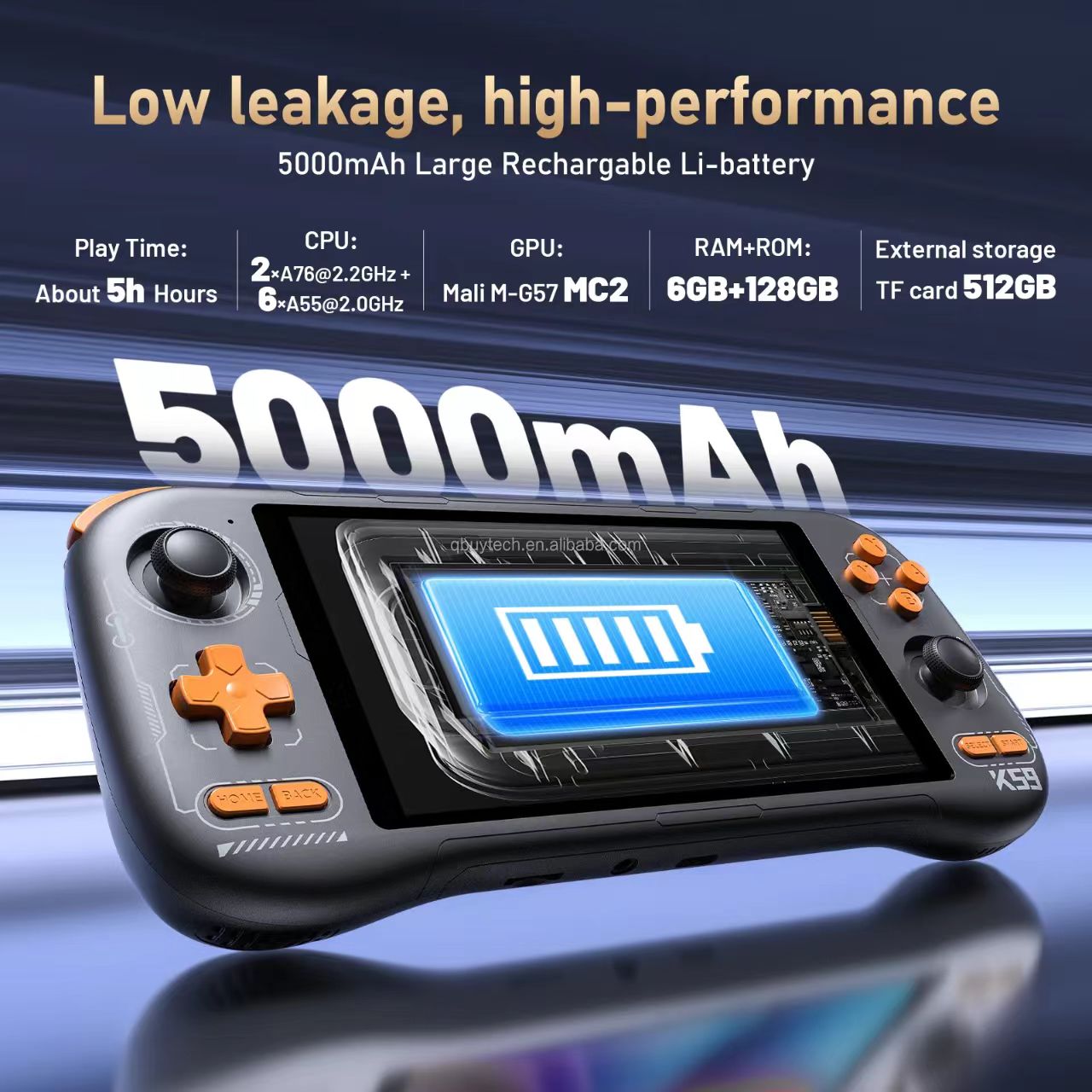 K59 Android Handheld Gaming Console HallEffect Joystick 5.5 1280*720 ...