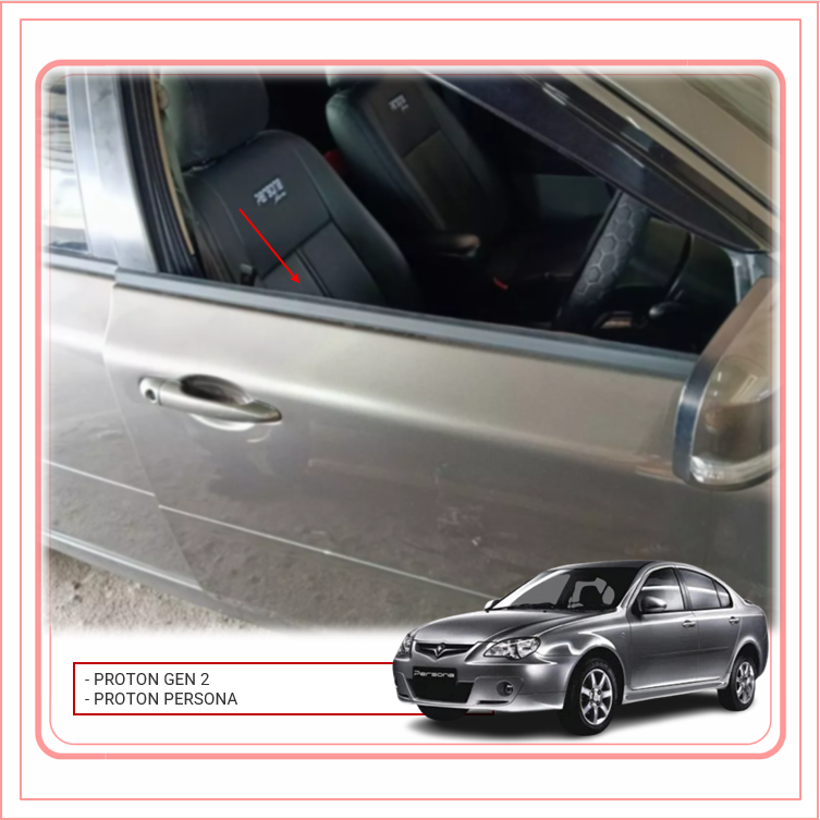 ORIGINAL PROTON GEN 2 GEN2 PERSONA MOULDING DOOR GLASS LINING RUBBER ...