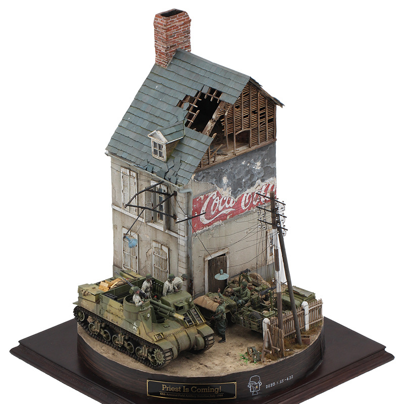 COR BUILDING model 1:35 scale brick-concrete detached building model ...
