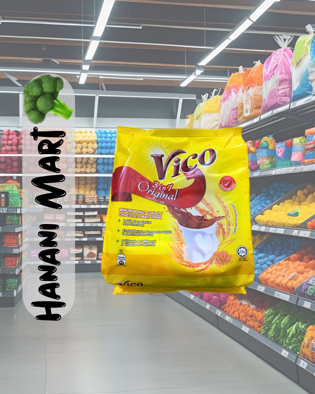 Vico Original Chocolate Malt Drink 3 In 1 (15s x 32g) | Shopee Malaysia