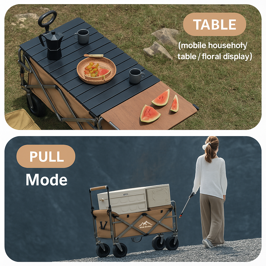 【WTHB】400L Heavy-Duty Wagon Trolley with Basket Troli Barang Foldable ...