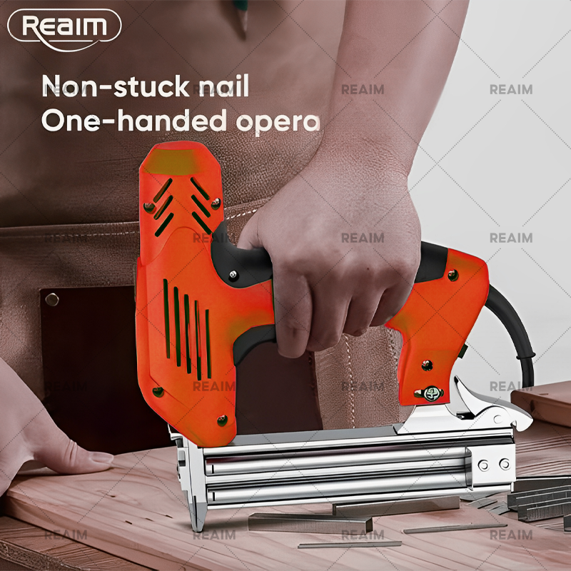 REAIM 2000W Electric Straight Nail Gunner Heavy Duty Gun Nail 220V ...