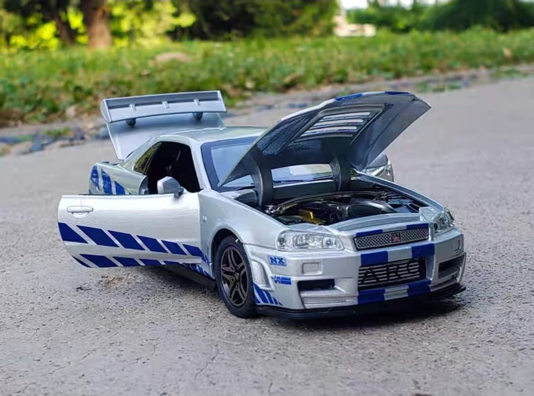 NISSAN SKYLINE GTR BNR34 FAST & FURIOUS BRIAN O'CONNER 1:32 ALLOY DIE ...