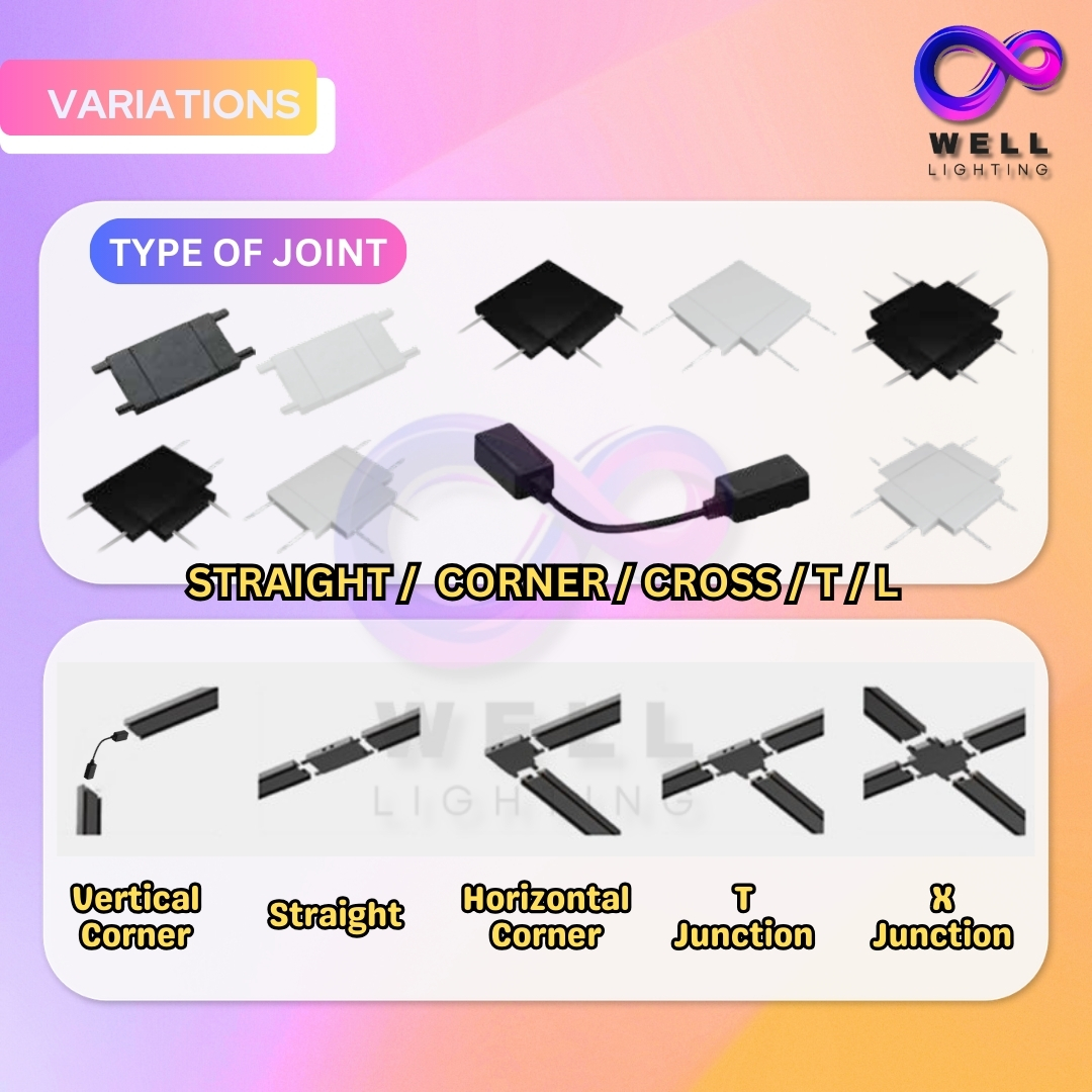 【Ultra-Thin】48V Magnetic Track Light Lampu Track Linear LED Spotlight ...