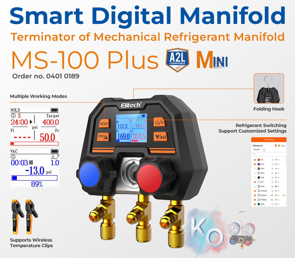 DIGITAL MANIFOLD MS-100 PLUS FULL COLOR INTERFACE (FULL APPS SUPPORTED ...