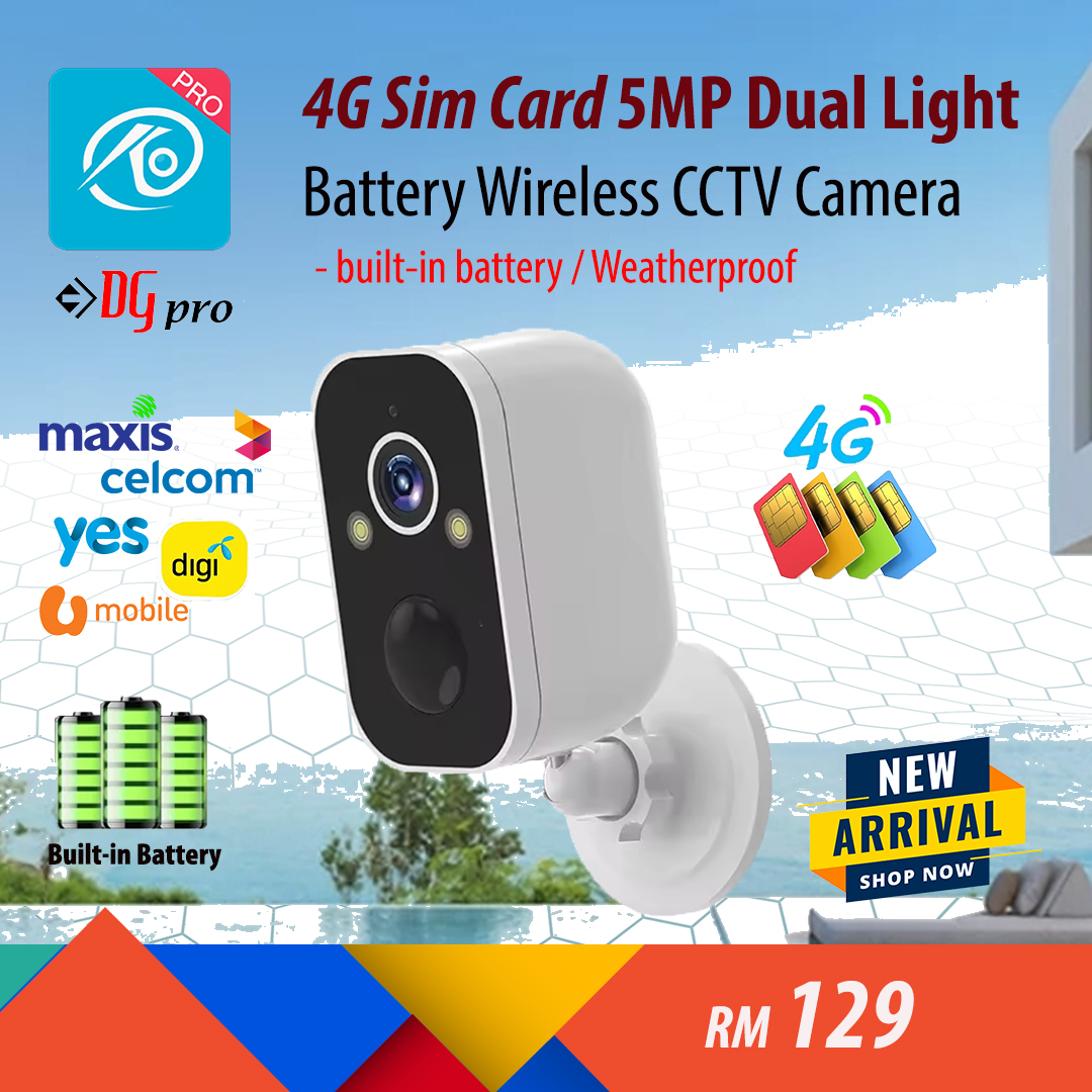 4G Sim Card 5MP Battery Powered Solar Charging Indoor / Outdoor ...