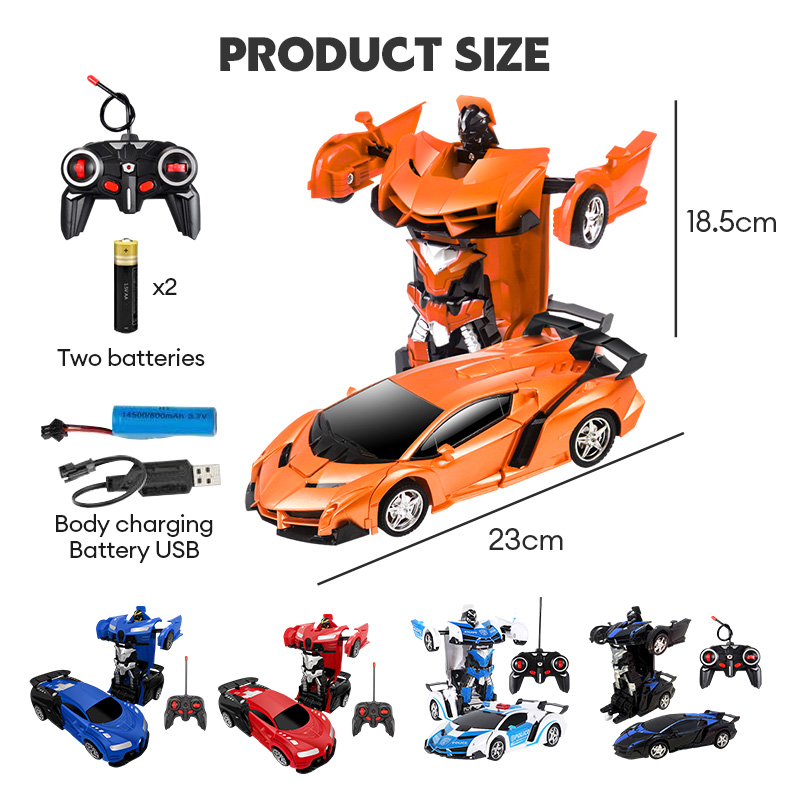 Remote Control Car Robot with One-Key Transformation Transformation Car ...