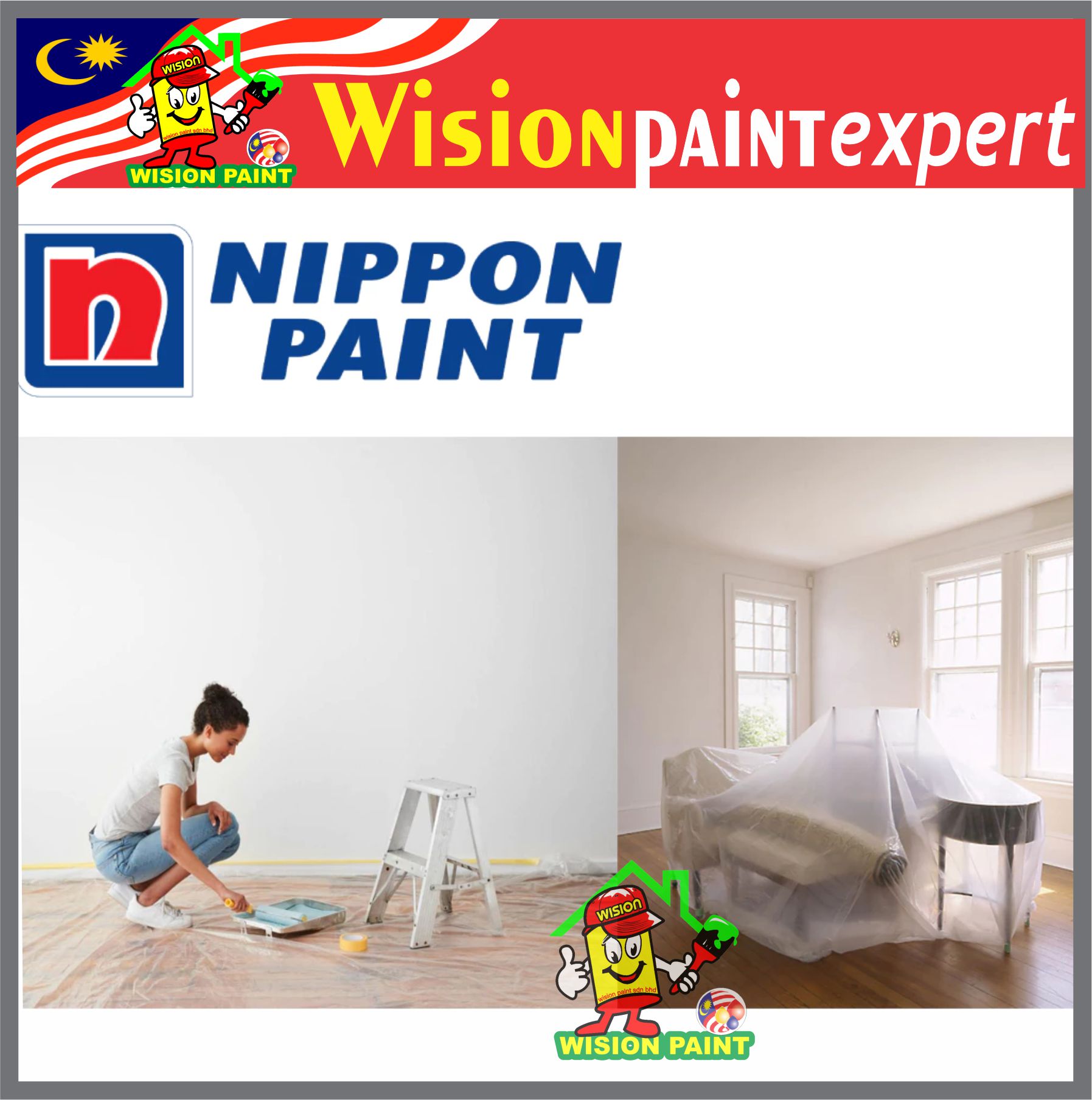 9FT X 12FT NIPPON PAINT 003 PREMIUM DROP SHEET WITH ANTI SKID / 1 ...