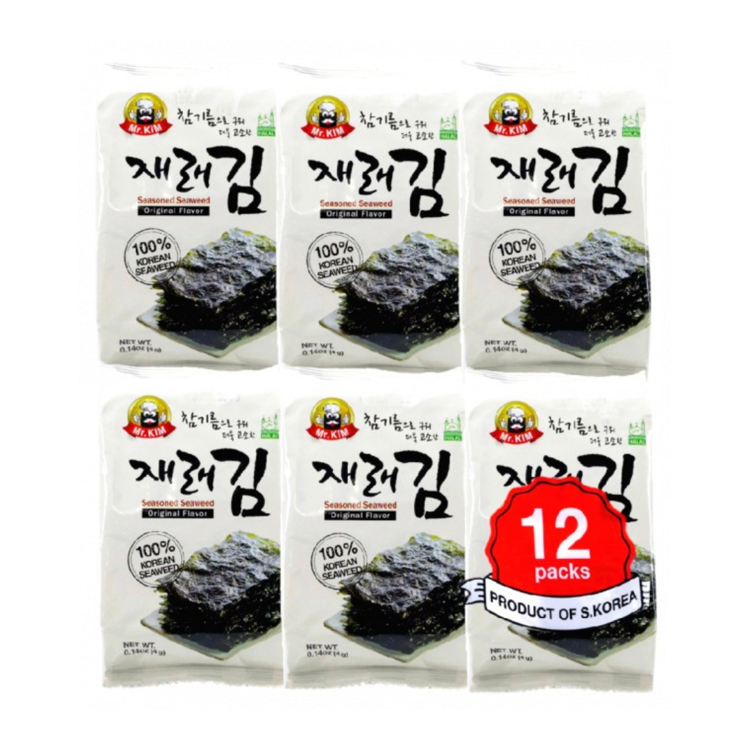 [HALAL] Mr. Kim Korean Seasoned Seaweed – Original Flavor (12 Packs x ...