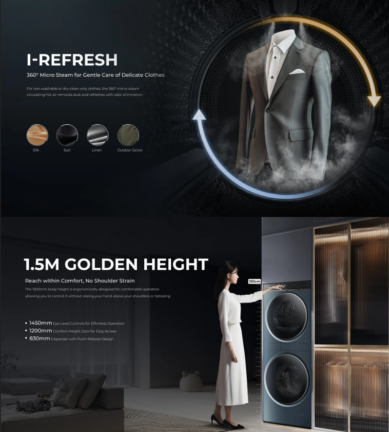 [FREE INSTALL] Haier 14/13KG Wash Tower DM Inverter Front Load Washing ...