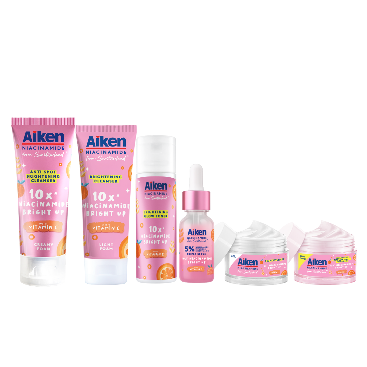 Aiken Niacinamide Bright Full Set | Smooth Skin | SPF50+ PA ...