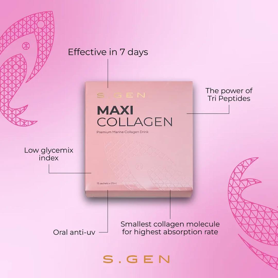 S.Gen Maxi Marine Collagen Beauty Supplement (15 sachets) - HALAL Anti ...