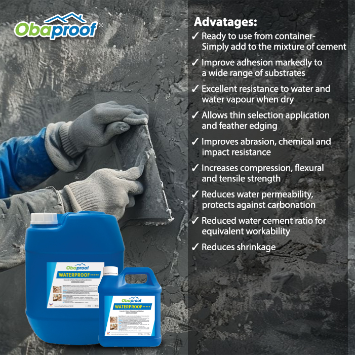 OBAPROOF OBA WATERPROOF CONCRETE & MORTAR WATERPROOFING ADMIXTURE CEMENT WATERPROOF CAMPURAN ...