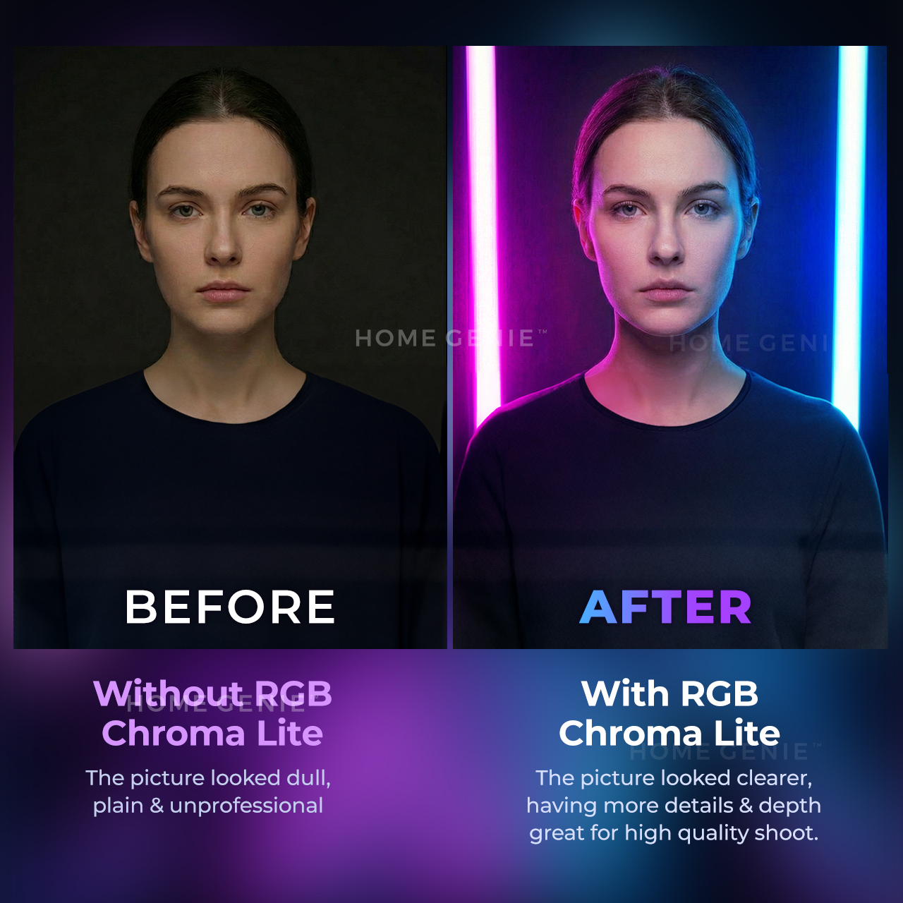 Home Genie RGB TikTok LED Light Photography Ambient Atmosphere Vivd ...