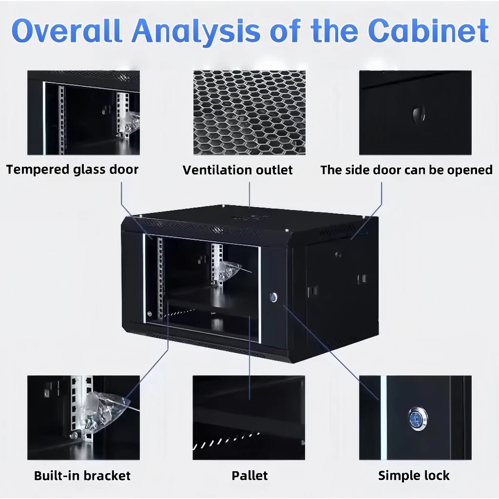 Network Cabinet Server Rack 4U/6U/9U/12U/18U/22U Wall Mount Sever Box ...