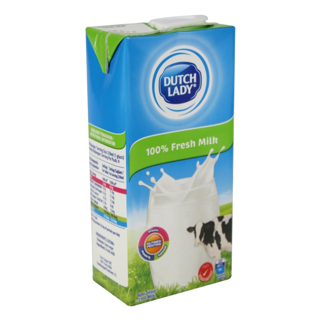 Dutch Lady Full Cream UHT Milk 12 x 1 Liter | Shopee Malaysia
