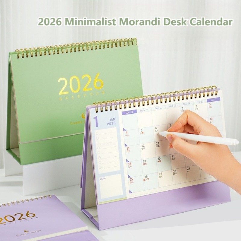 2026 Mini Desk Calendar Kalender Desktop Calendar Book Standing Flip ...