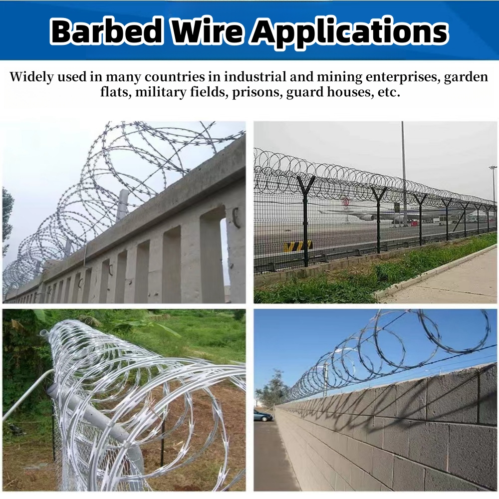 Razor / Concertina Barbed Wire (Cross Type) razor wire Fencing Pagar ...
