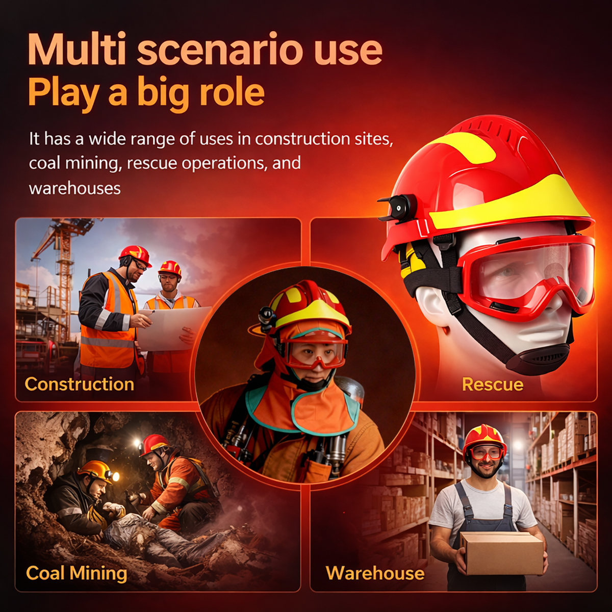 Emergency Rescue Helmet F2 Firefighter Safety Helmets Fire Protection ...