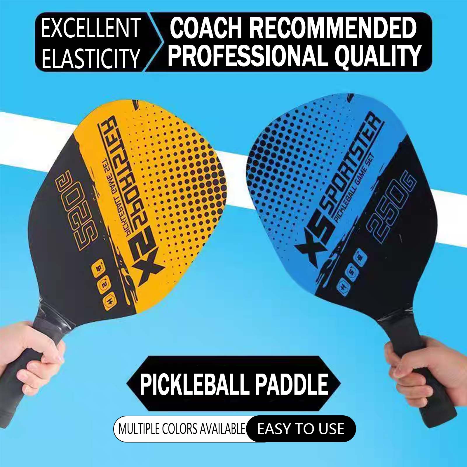 TSE Pickleball Paddl Full Set Racket Set Wooden Pickle Ball Beginner ...