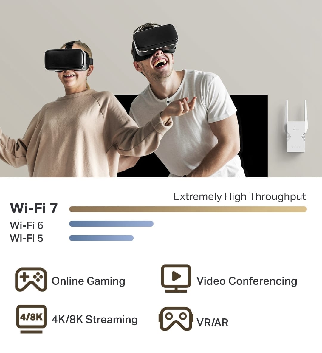 TP-Link RE225BE BE3600 WiFi 7 / RE505X AX1500 Range Extender Wireless ...