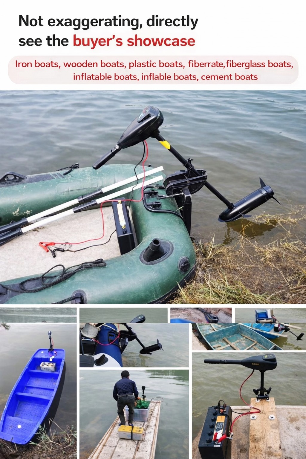Motor Bot Elektrik 12V/24V Guna Bateri Sesuai Untuk Bot Kecil Memancing ...