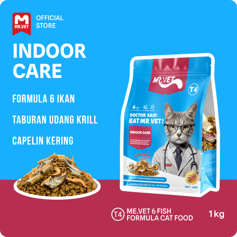 MR.VET Cat Food T4 Combo 6 1KG Reduce Stool Odo, 6 Types Of Sea Fish ...