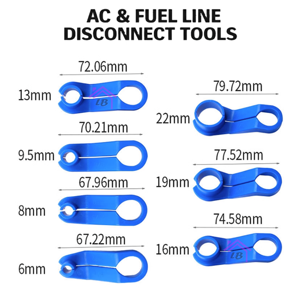 7PCS AC Fuel Line Disconnect Tools Fuel Line Angled Disconnect Tool Set ...