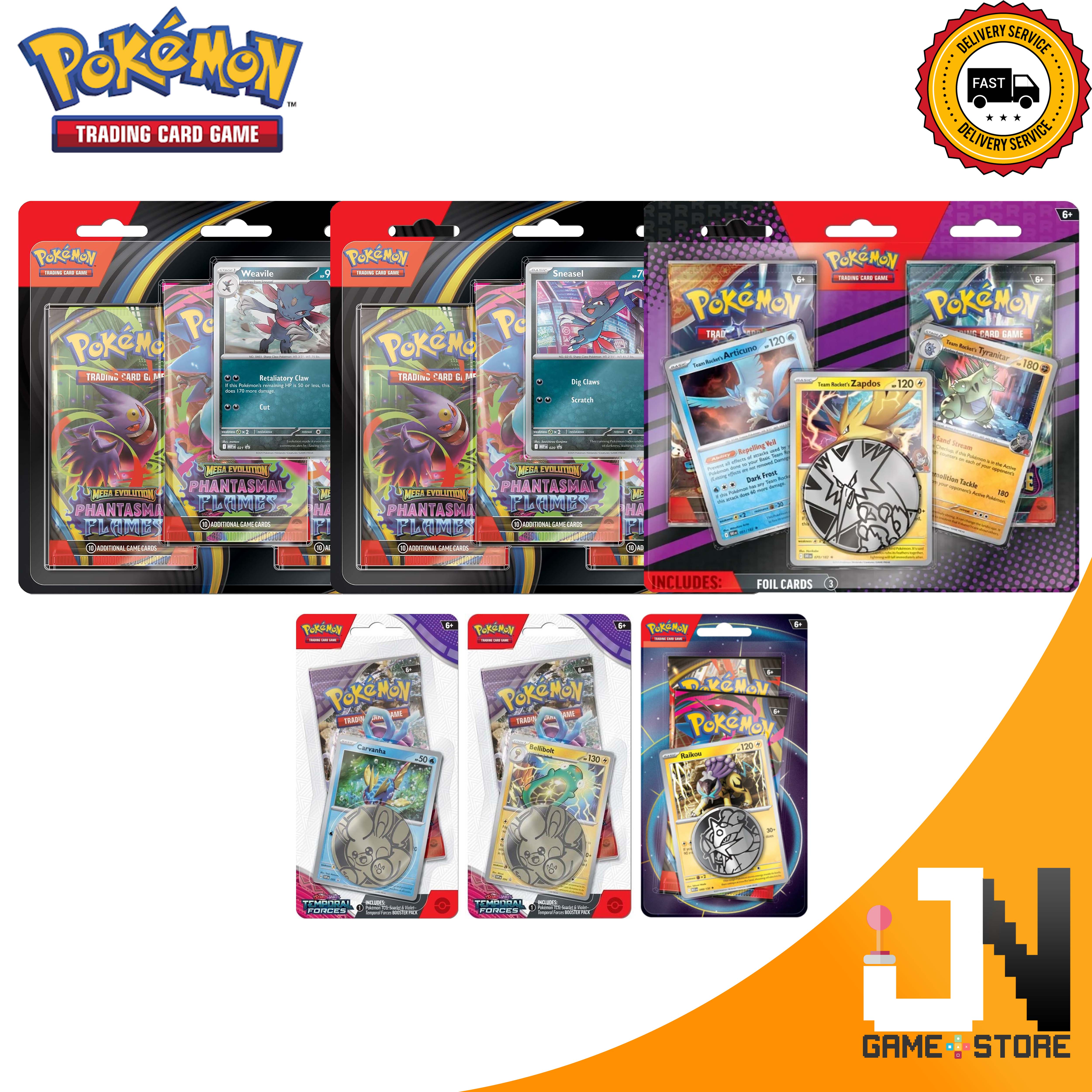 Pokemon Phantasmal Flames 3 Pack / Team Rocket Enhanced | Raikou2 Pack ...