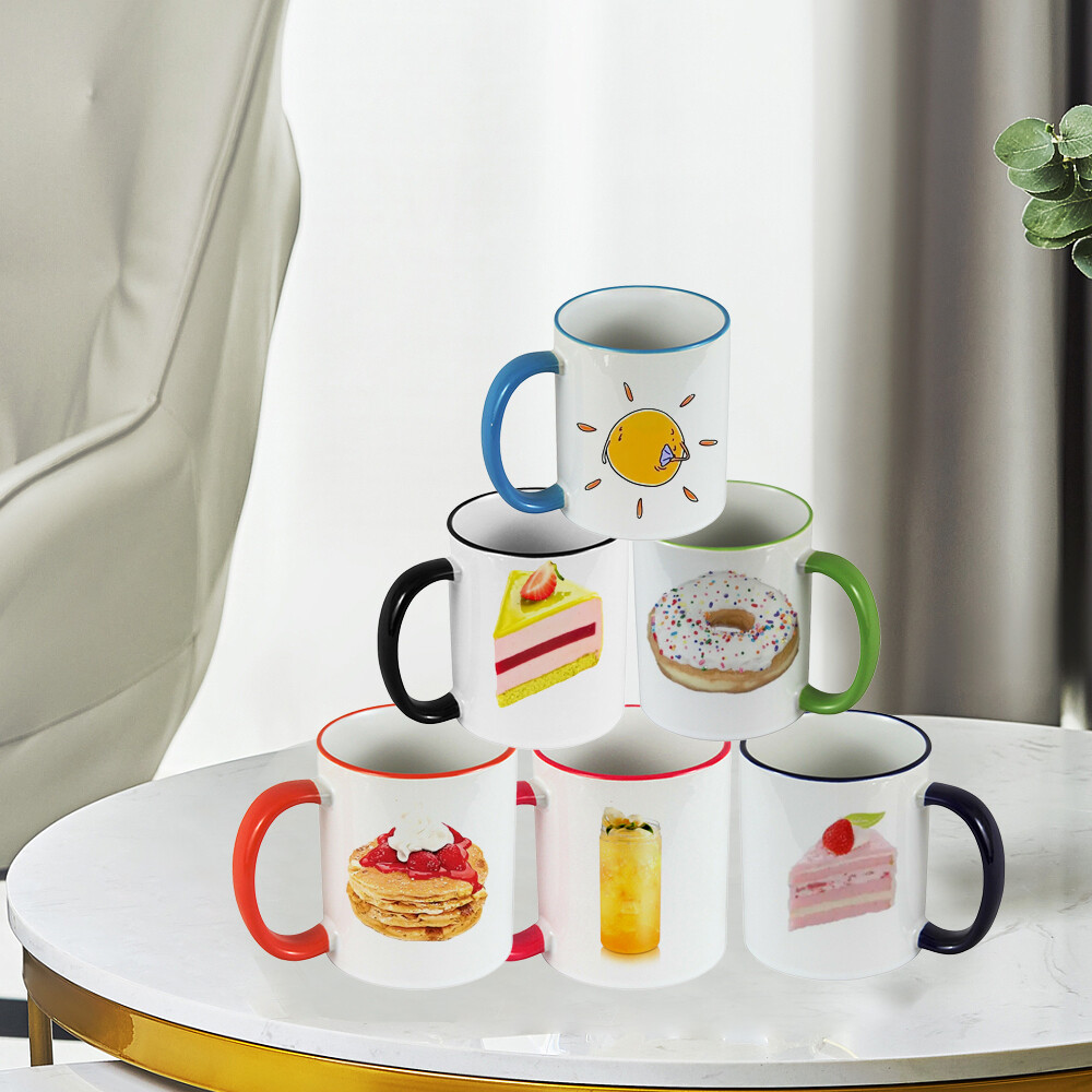 INNER HANDLE MUG COLOUR MUG for Printing photo ( 1 carton 36pcs ...