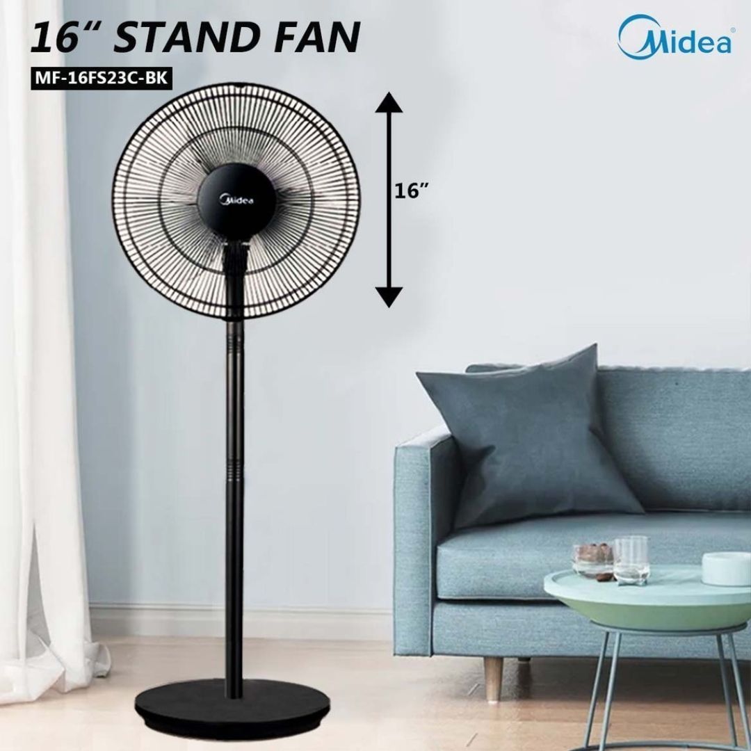 Midea Kipas Berdiri Stand Fan (16") 3 Speeds MF-16FS23C-BK MF-16FS23C ...